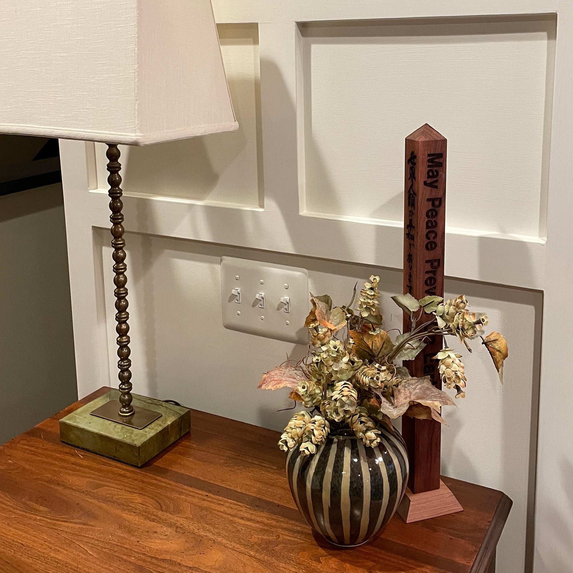 4-Sided Laser Engraved Cedar Desktop 20" – Peace Pole Makers USA