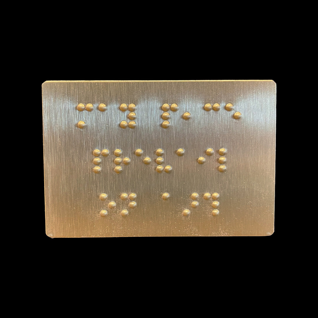 Braille Plate – Peace Pole Makers USA